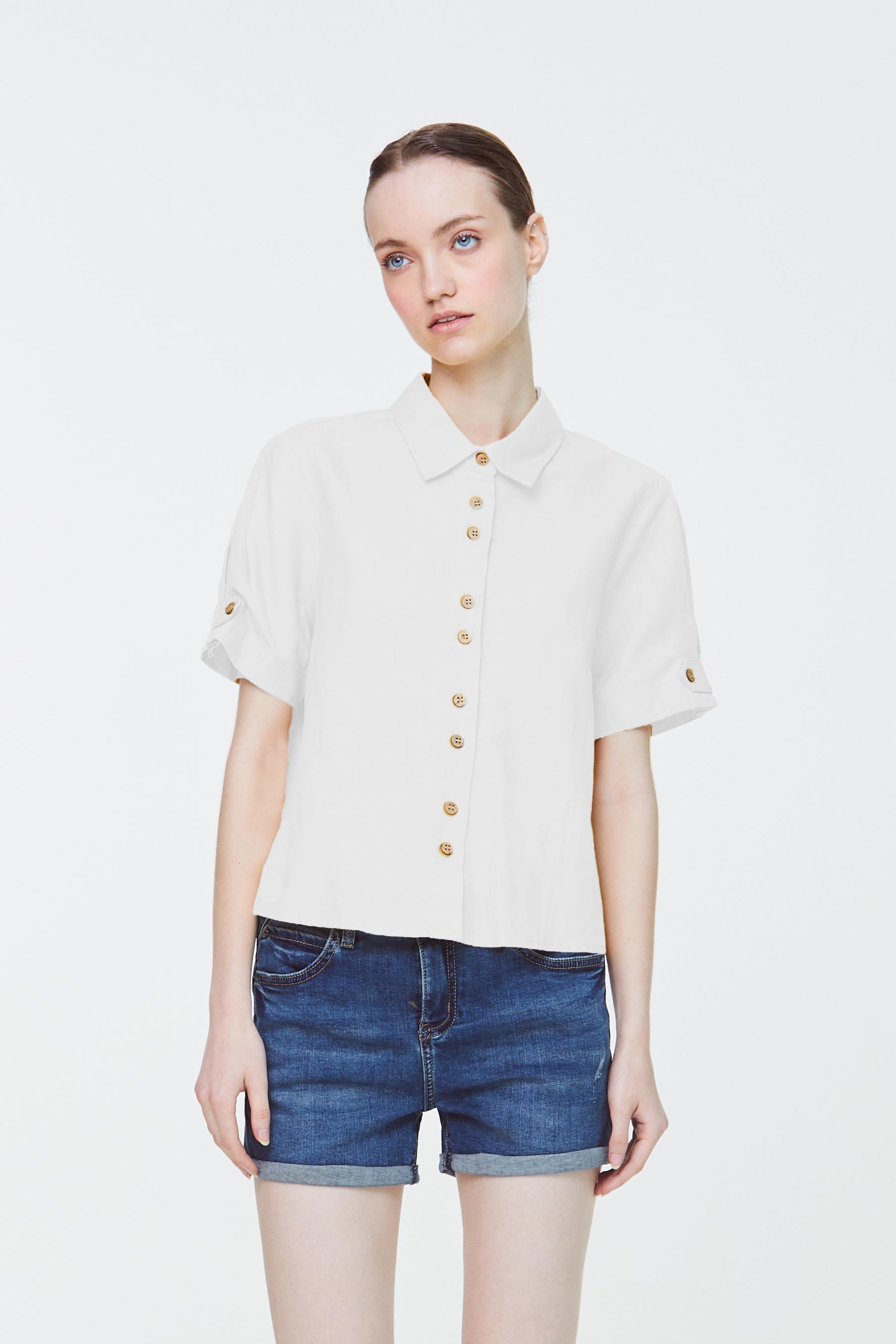 Double Button Down Blouse – iORA Malaysia