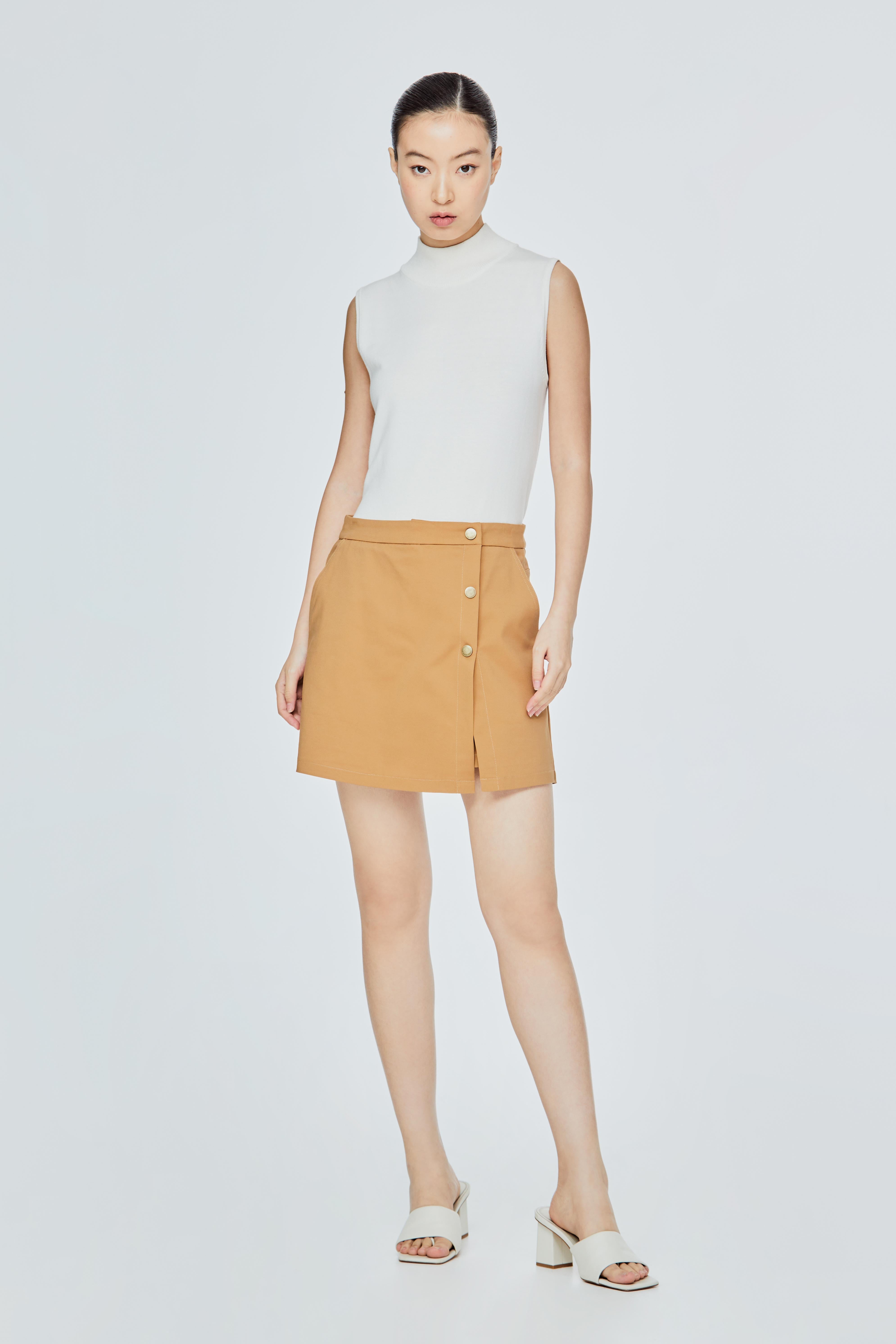 Skort With Front Button Detail – iORA Malaysia