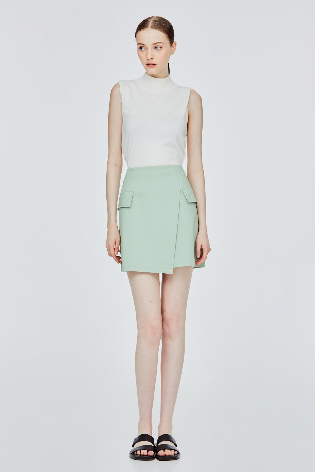 Tailored Asymmetrical Mini Skirt – iORA Malaysia
