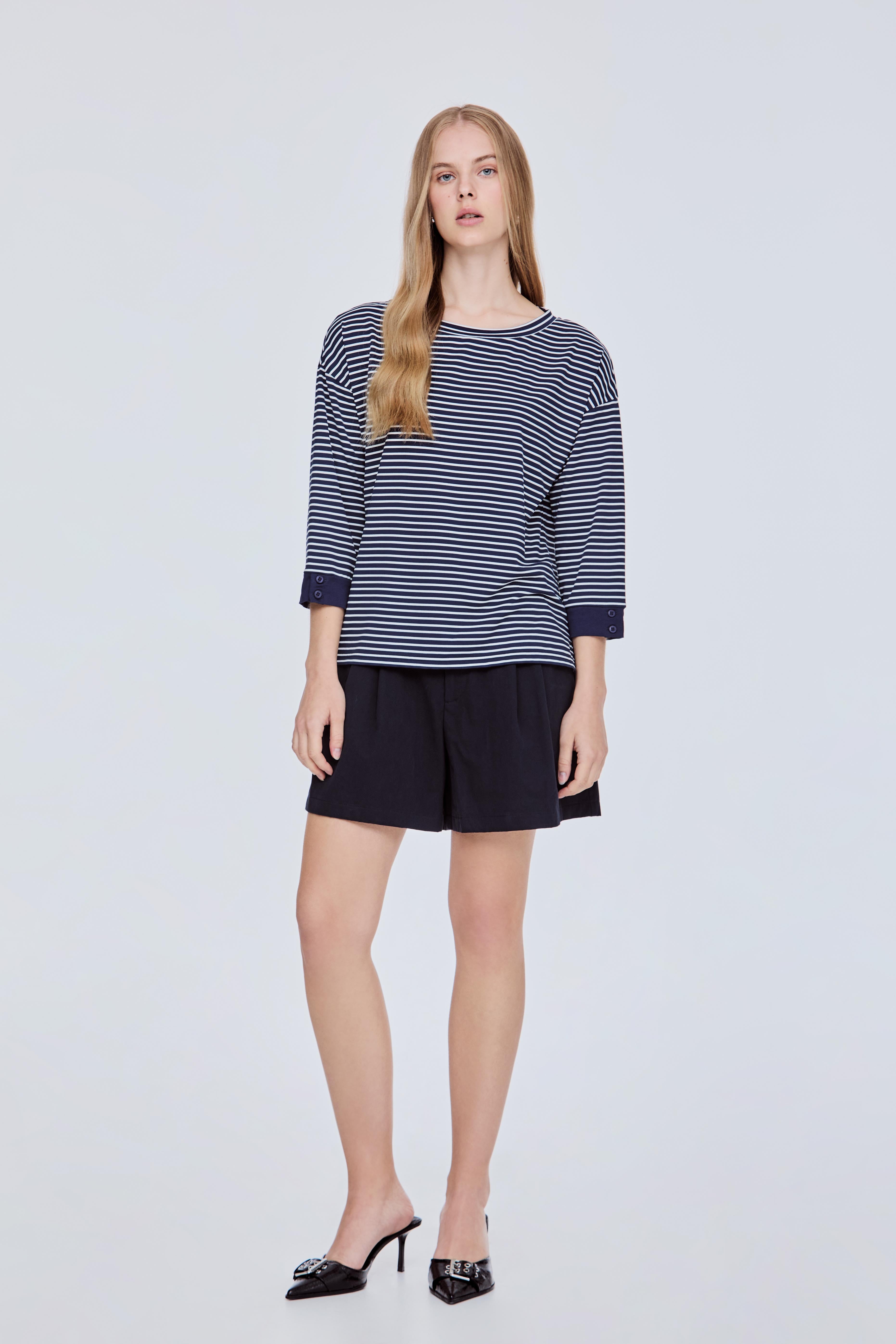 Basic Drop Sleeve Striped Top – iORA Malaysia