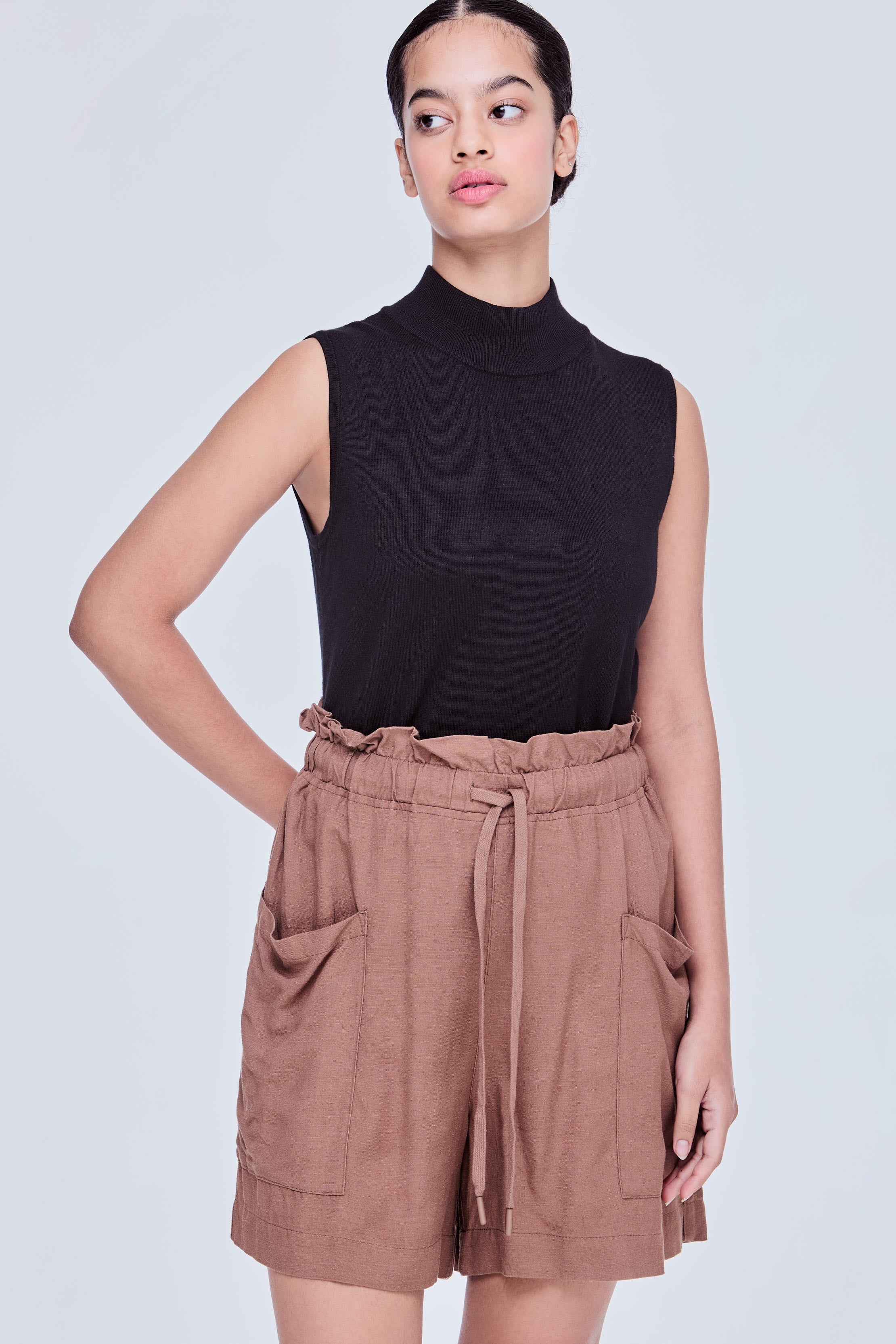 Soft Elasticated Denim Shorts – iORA Malaysia