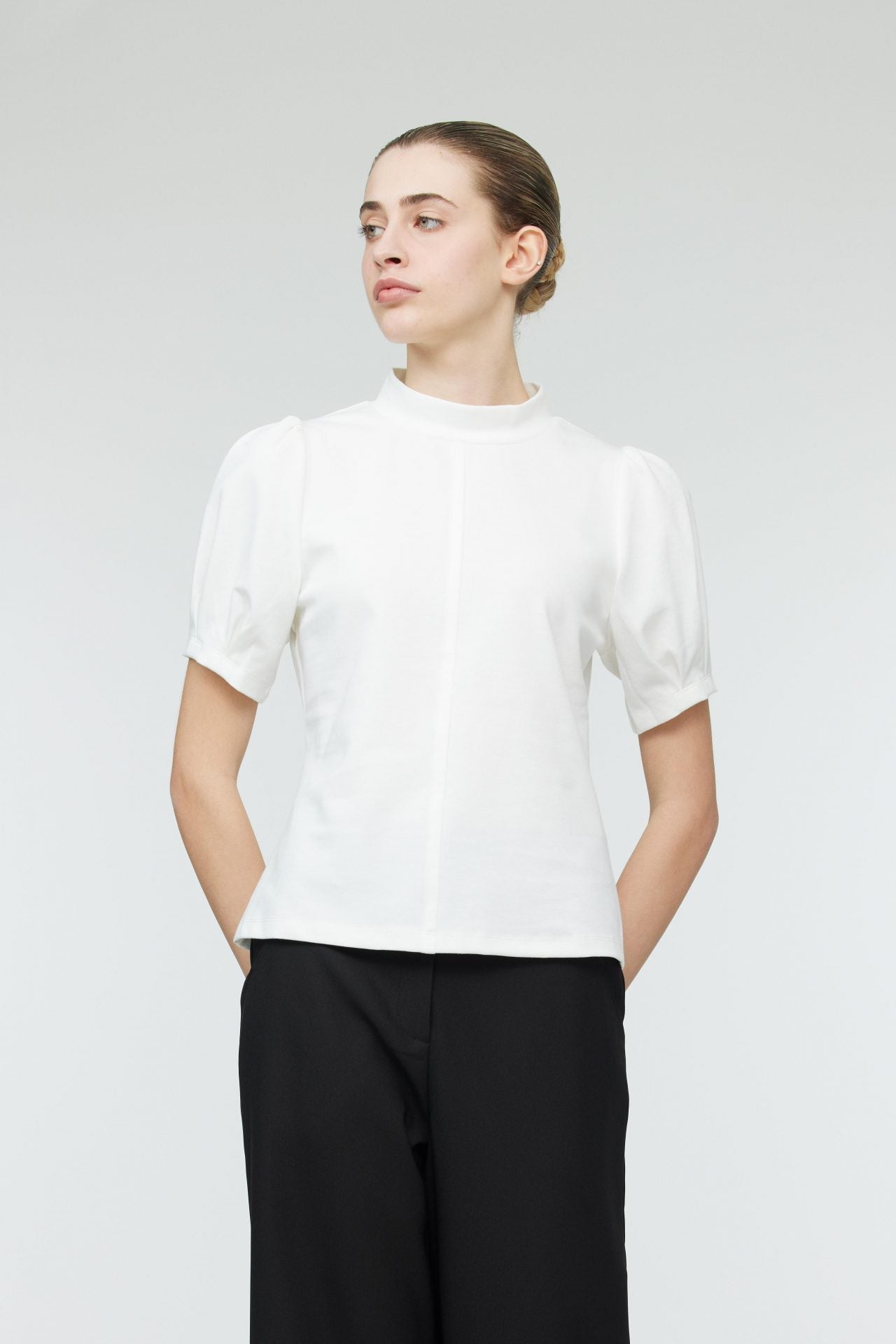 Pleated Sleeve Tee Blouse – iORA Malaysia