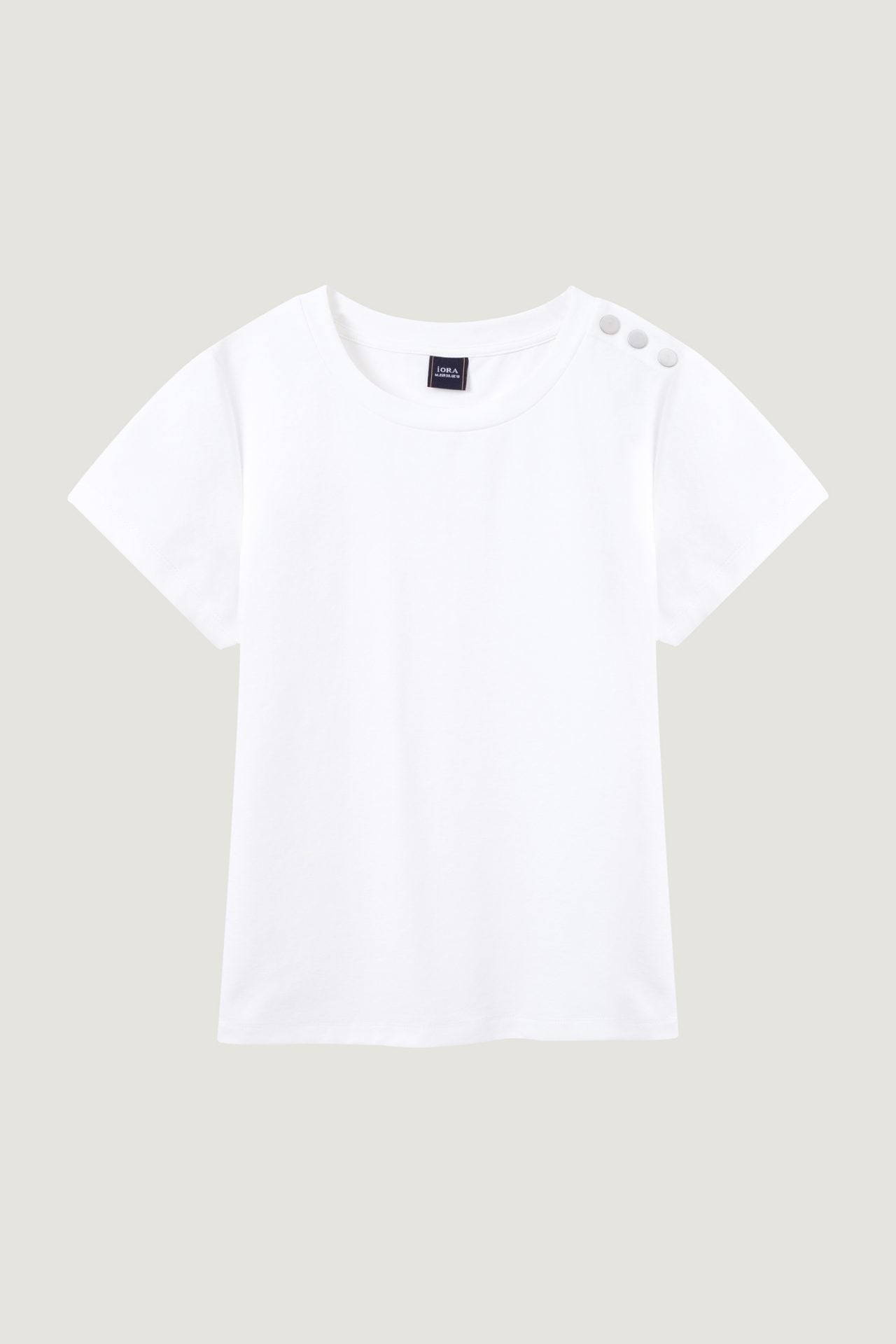 Stud Buttons Shoulder Tee – iORA Malaysia