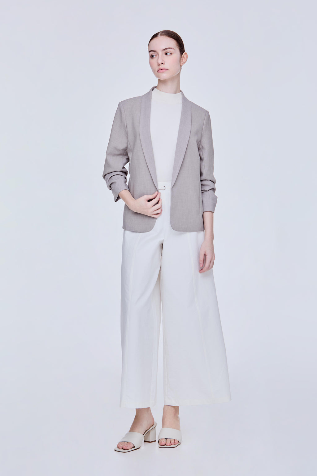 Scrunchy Sleeves Blazer – iORA Malaysia