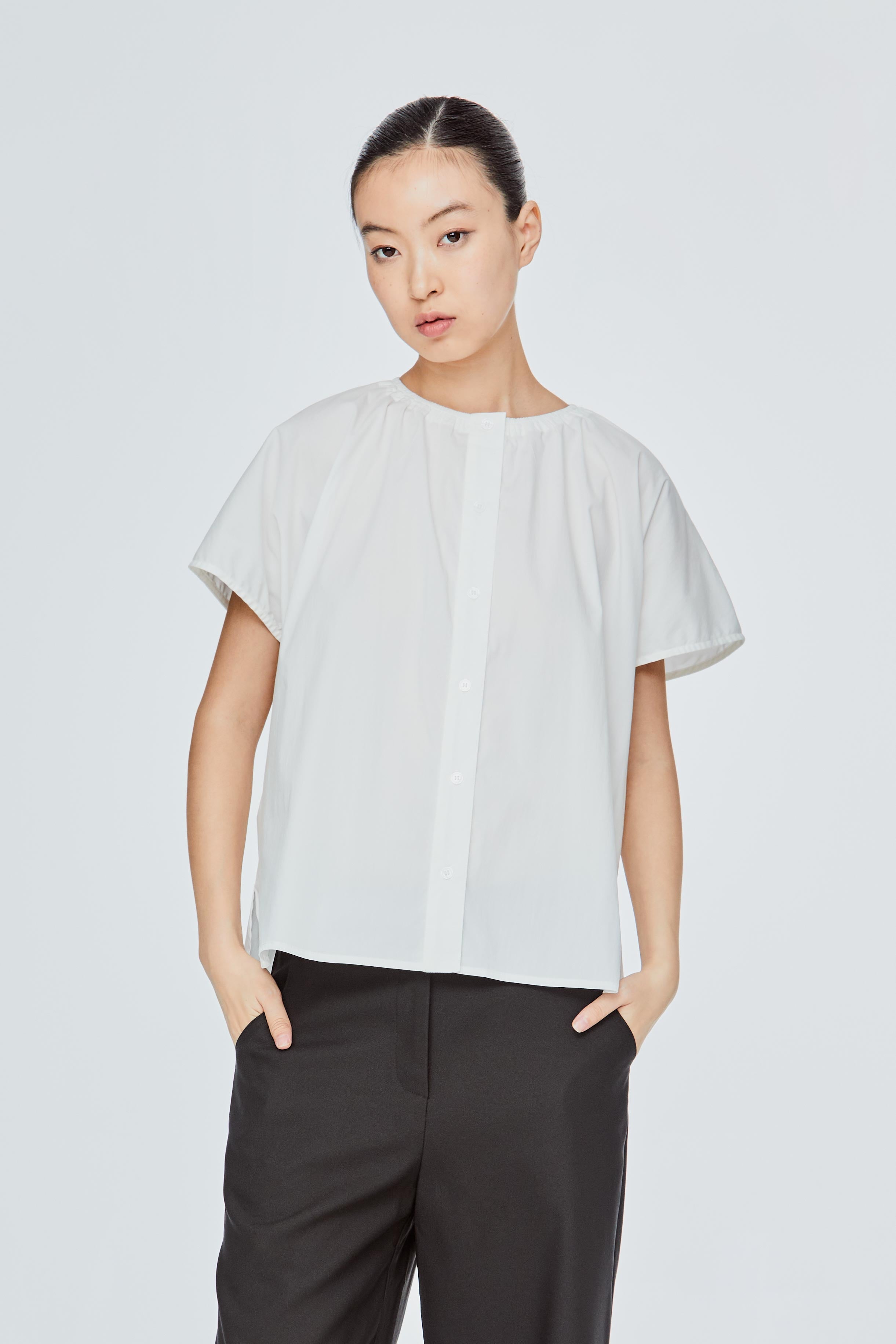 Elasticated Magyar Neck Blouse – iORA Malaysia