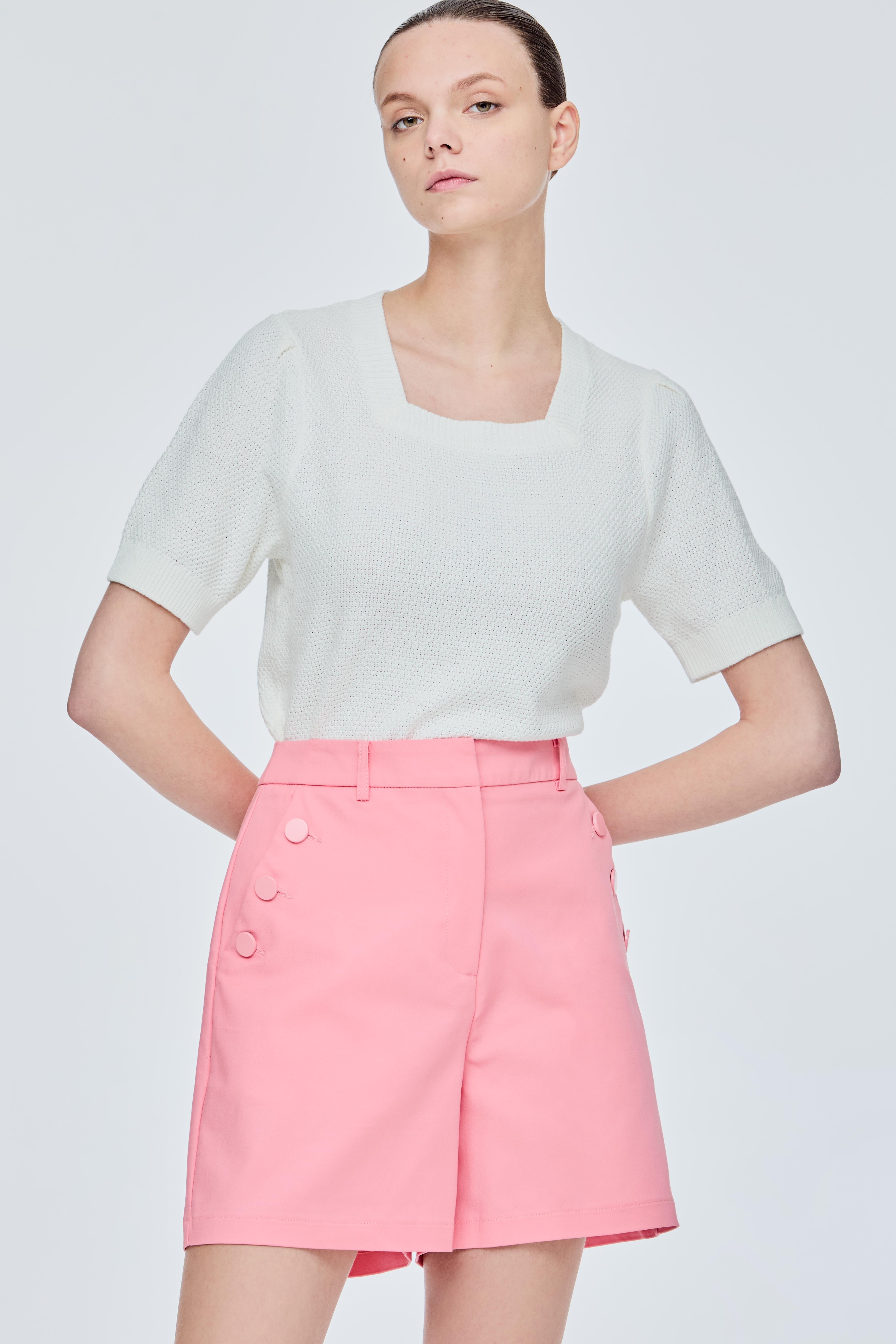 Diagonal Button Shorts – iORA Malaysia