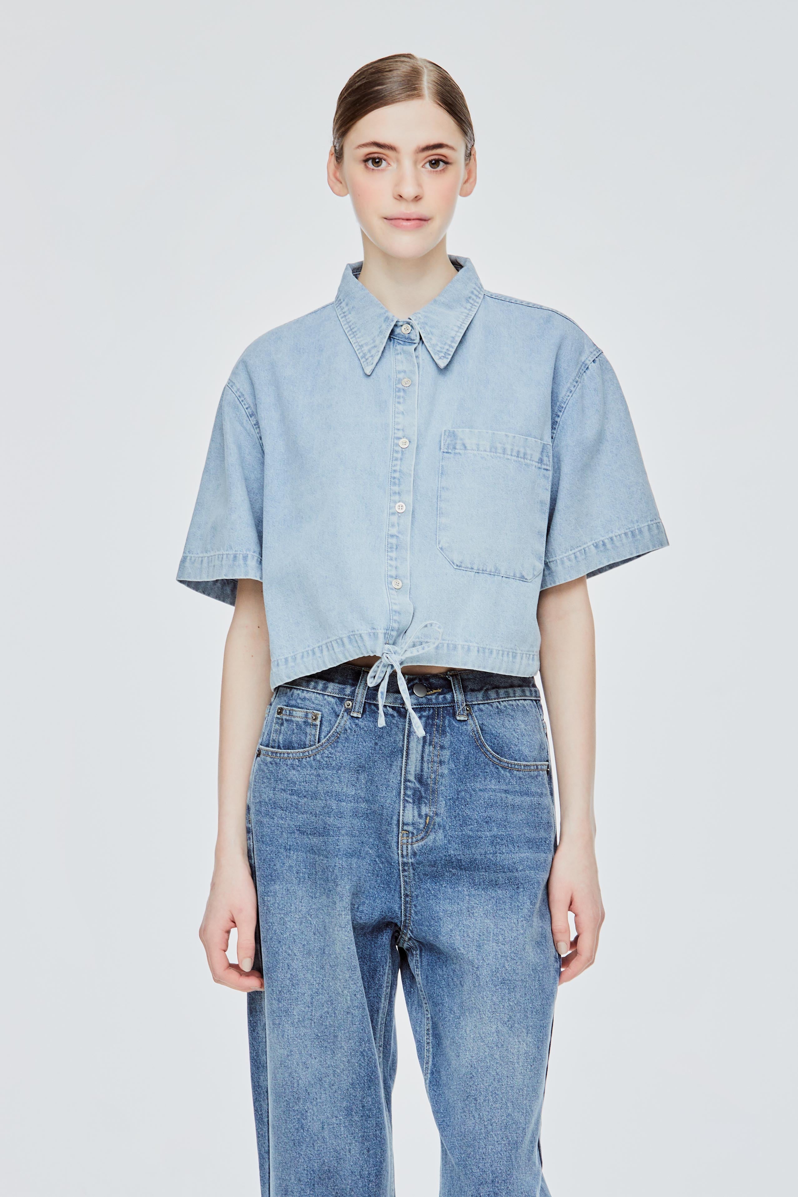 Drawstring Hem Crop Top – iORA Malaysia