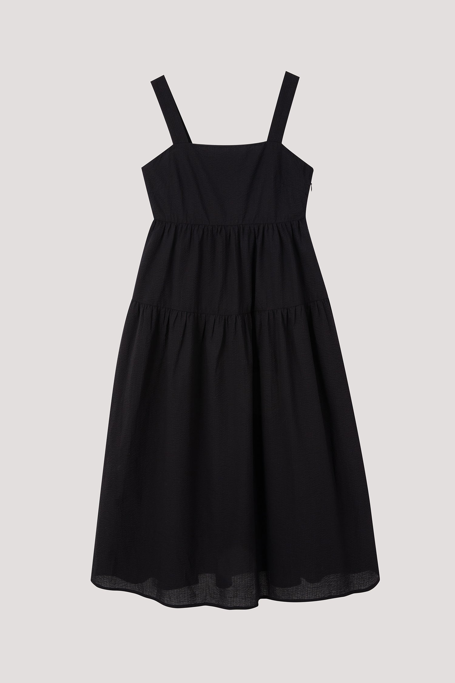 Tiered Wide Square Neck Midi Dress – iORA Malaysia