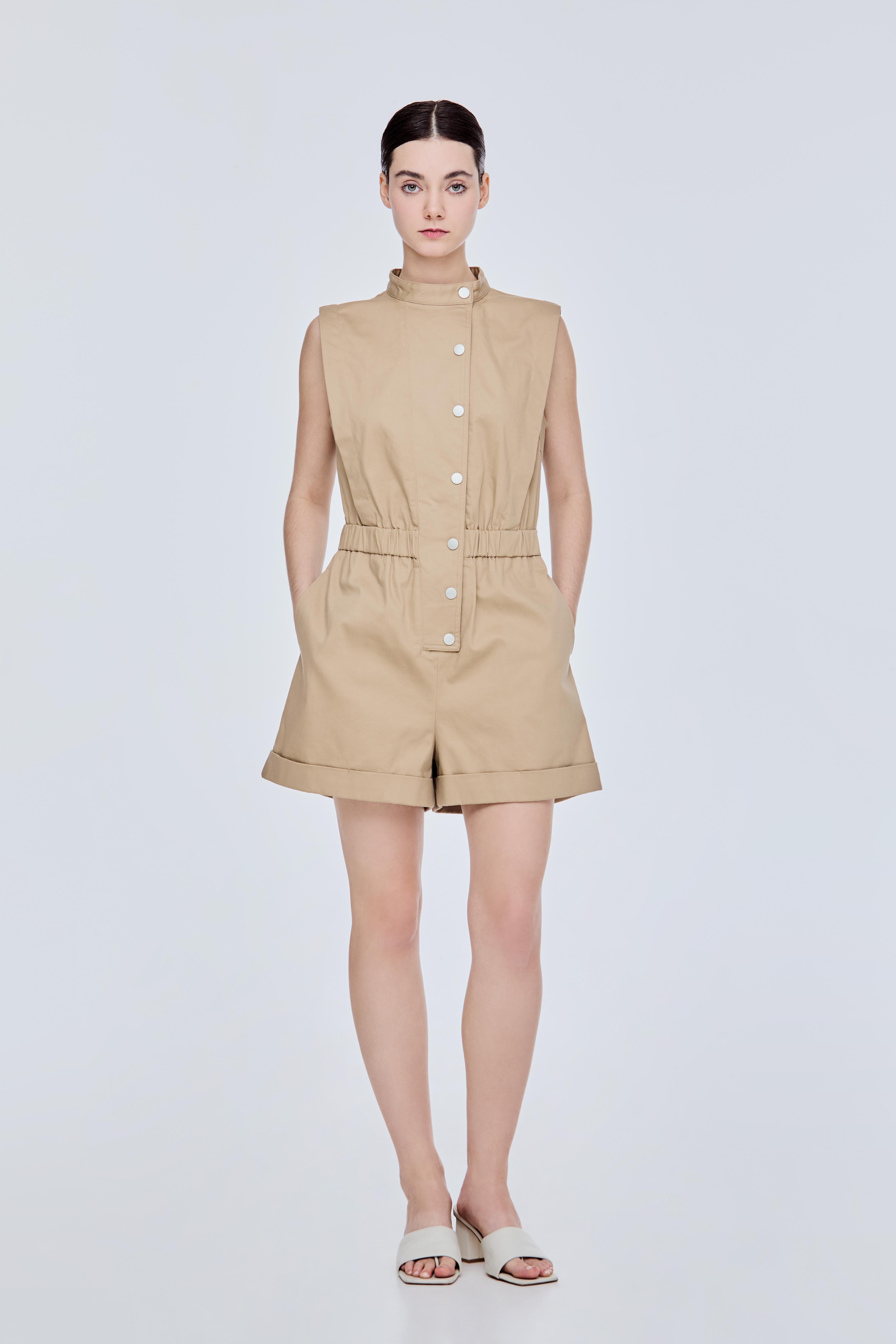 High Neck Buttoned Romper – iORA Malaysia