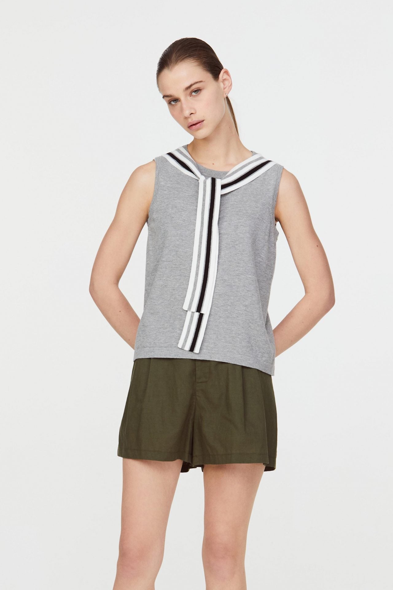 Stripes Tie Knit Top – iORA Malaysia