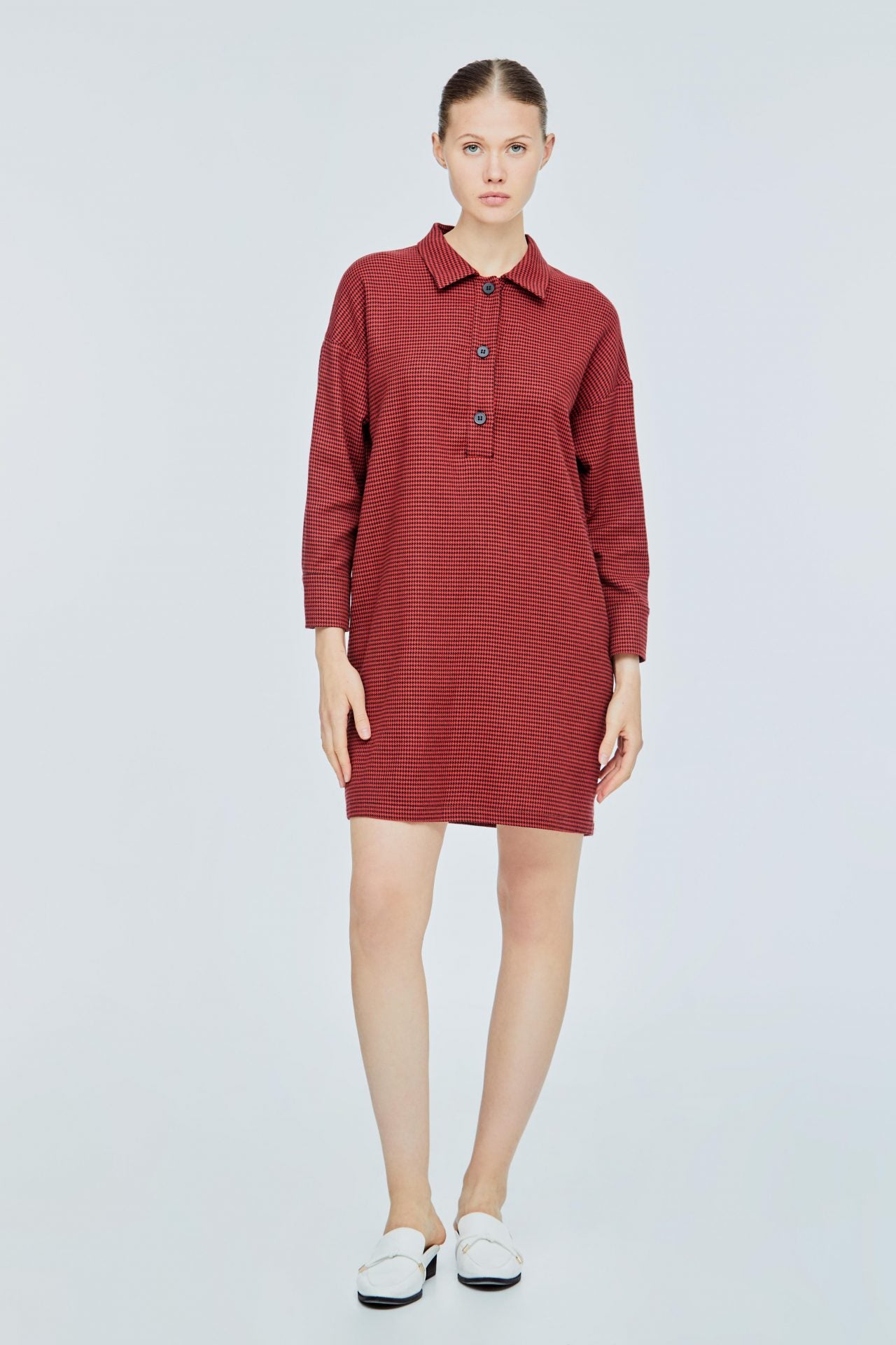 Pattern Dropped Shoulder Dress – iORA Malaysia